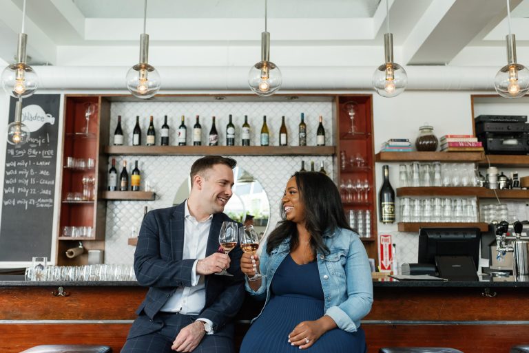 Obladee Wine Bar Engagement Session - Rachael Shrum Photography